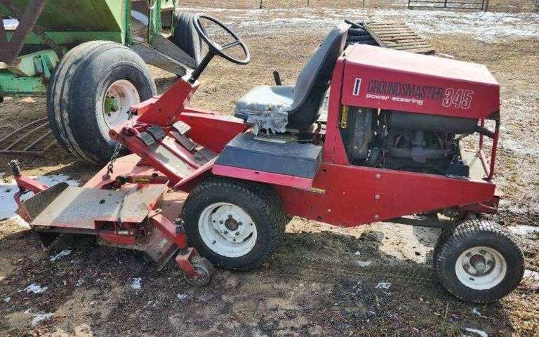 Toro Groundsmaster 345 Lawn Tractor with 72" Deck, Power Steering, Ford ...