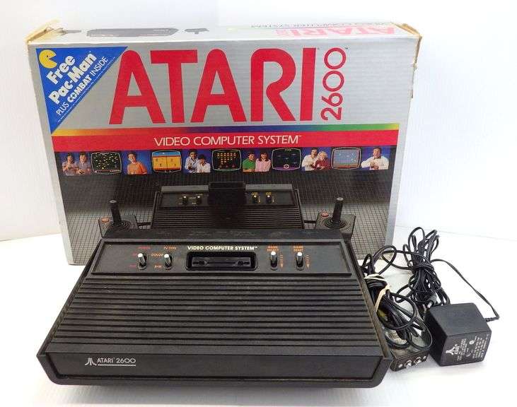 Atari 2600 video computer system with original box, power cord, tv ...