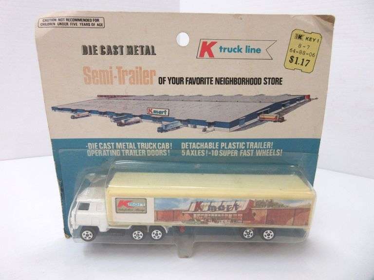 Older S.S. Kresge Kmart diecast semi-truck and trailer, 6"L, NOS ...