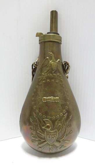 Older gunpowder flask, made in Italy, US Civil War replica - Albrecht ...