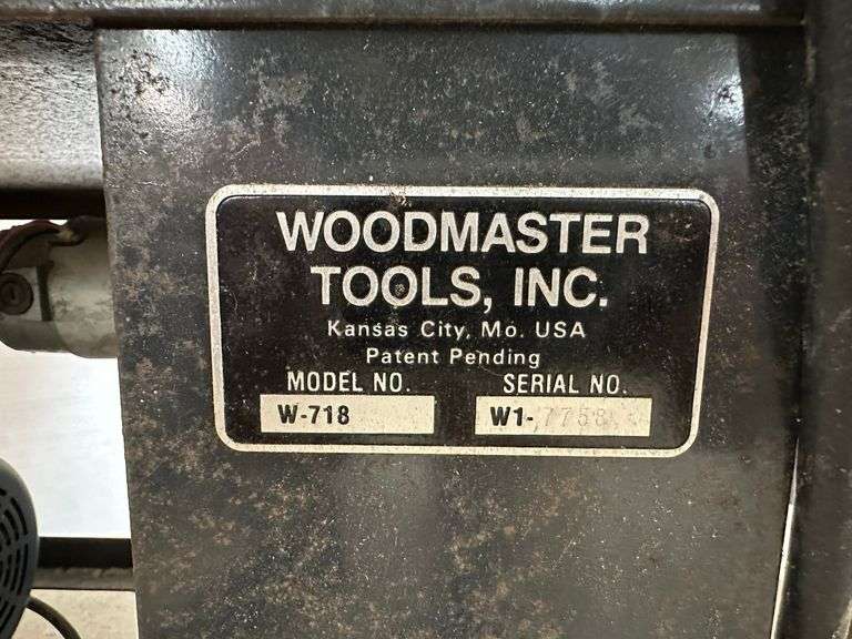Woodmaster Tools planer, model 718 - Albrecht Auction Service