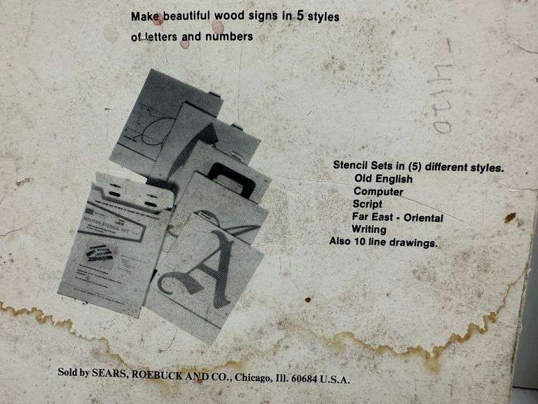 Sears-Craftsman router stencil set - Albrecht Auction Service