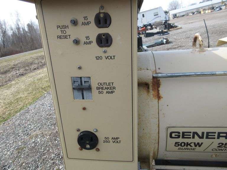 Generac PTO Generator, 50HW surge, 25KW continuous, low use, used ...