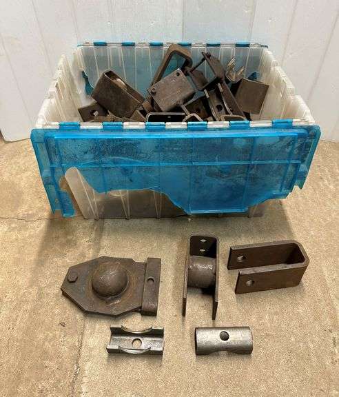 Various trailer spring hanger brackets and axle saddles, includes ...