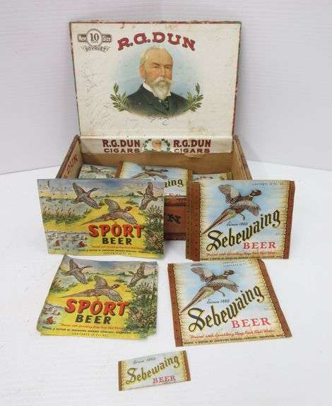 Older Sebewaing beer bottle label, 4 1/2"W - Albrecht Auction Service