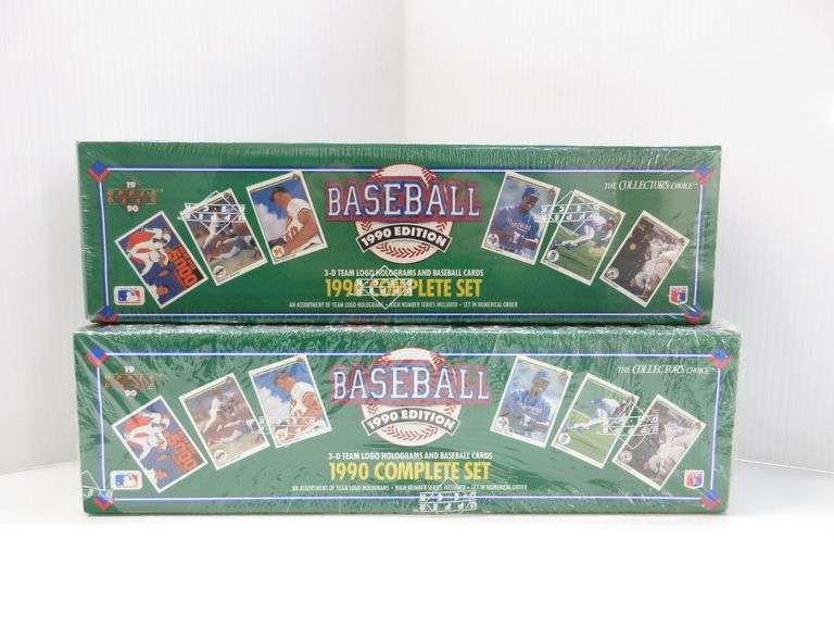 (2) 1990 Upper Deck baseball factory sealed complete sets, 800-cards ...