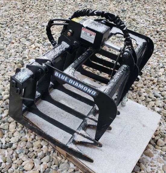 Blue Diamond Mini Skid Steer Brush and Rock Grapple Bucket, Like New ...