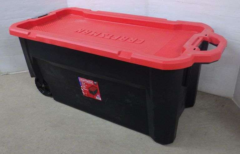 Craftsman 50-gallon storage container on wheels, never used - Albrecht ...