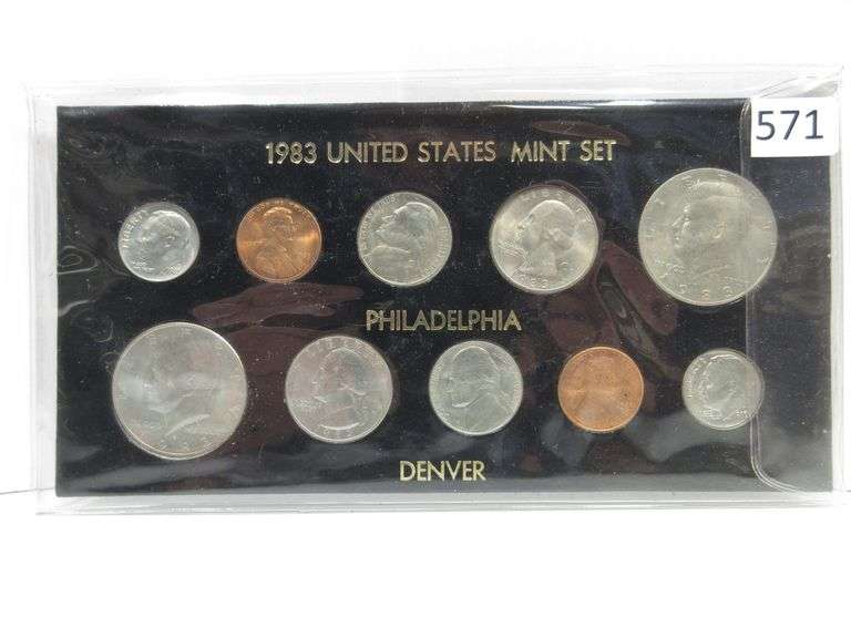 1983 US Mint set, P and D mint marks - Albrecht Auction Service