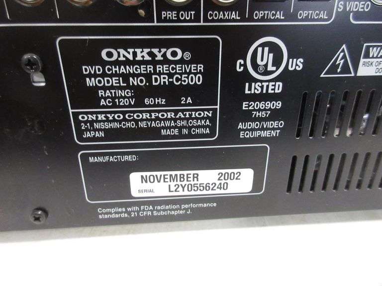 Onkyo DR-C500 five CD/DVD changer, no remote - Albrecht Auction Service