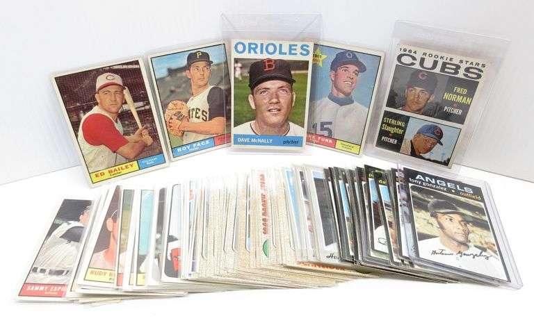 (95) Vintage Topps baseball cards, 1961-1971 with stars and rookies ...