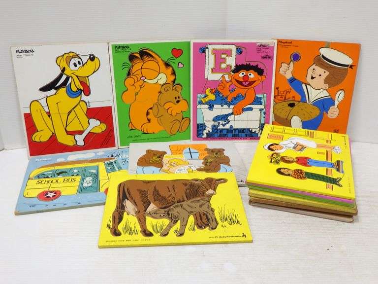 (15) Wooden puzzles, includes: Judy/Instructo, Playskool, Pluto ...