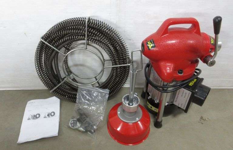 Power drain snake with large and small drain attachments, NOS ...