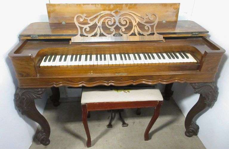 Antique wooden melodian, bellows are operational and produce clear ...