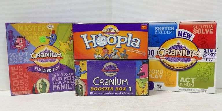 (4) Different Cranium Games, includes: One- Moopla; One-Family Edition ...