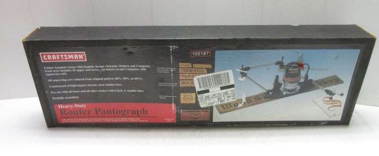 Heavy-duty Craftsman router, pantograph, new - Albrecht Auction Service