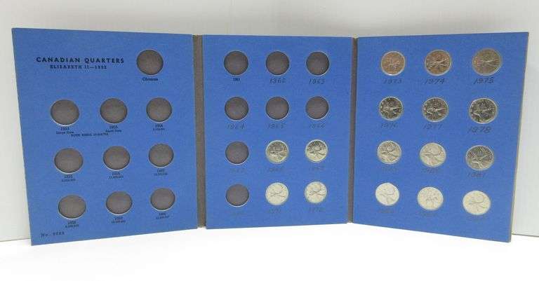 (16) Canadian quarters in collector's book - Albrecht Auction Service