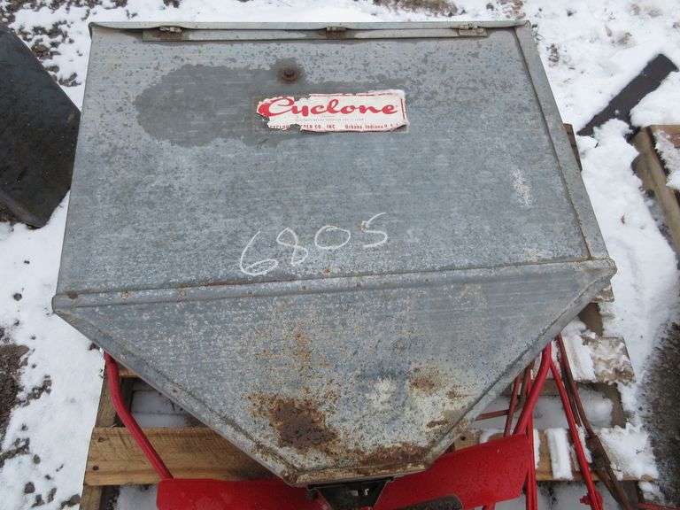 Cyclone seeder electronic motor hopper, galvanized, 24" x 15" x 15 ...