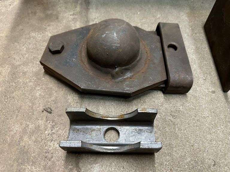 Various trailer spring hanger brackets and axle saddles, includes ...