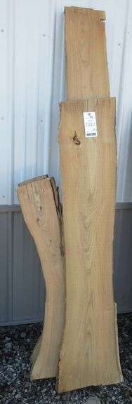 (3) Black Locust, live edge, rough sawn, One- 9" to 21"W x 1 1/2"Thick ...