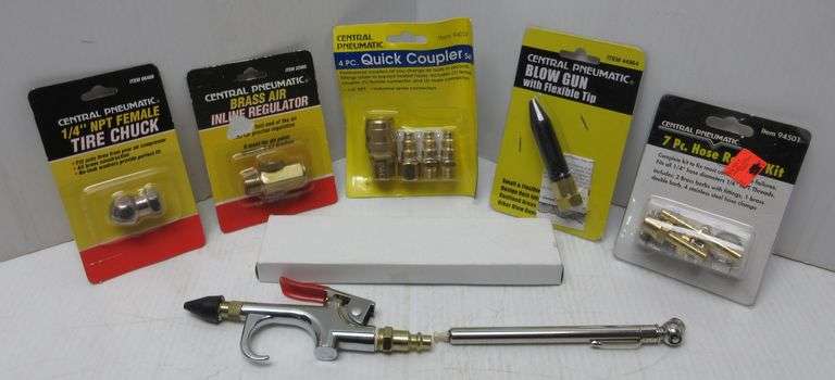Air tools, Central-Pneumatic, includes: Air blower gun, PSI checker ...