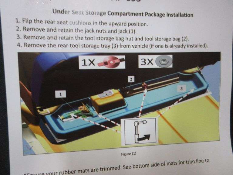 Chevrolet/GMC underseat storage box container, fits 2019-2022 1500 ...