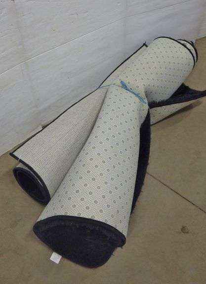 Black rug, 41 1/2" x 60", no visible stains or wear; Black rug, 48" x ...