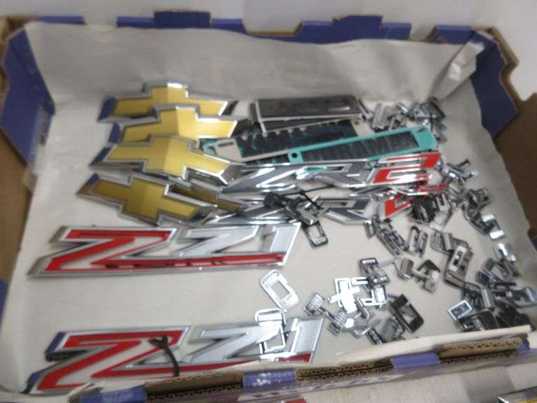 GMC and Chevy Emblems and Letters, includes: (6) Chevy bowtie emblems ...