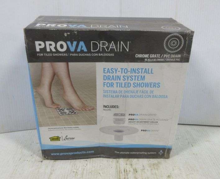 Prova drain square shower drain, NIB - Albrecht Auction Service