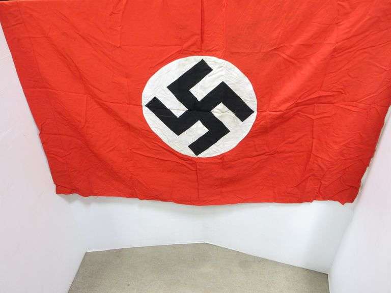 Nazi Germany flag, red and white with black swastika seal, medium cloth ...