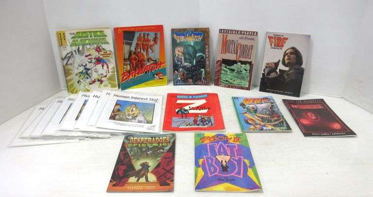 (27) Graphic novels and comic books, including: Storm Watch, Mortal ...
