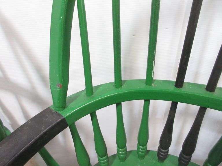 (3) John Deere milk can chairs, 18"W x 25"H seat - Albrecht Auction Service