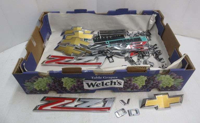 GMC and Chevy Emblems and Letters, includes: (6) Chevy bowtie emblems ...