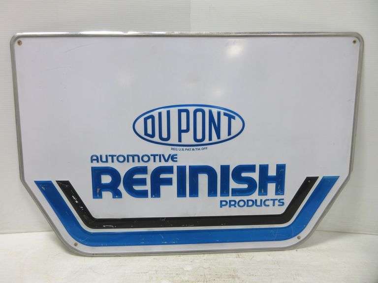 DuPont Refinish Products Sign, Hard to Find - Albrecht Auction Service