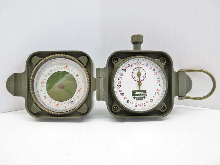 Official Jeep Compass And Stopwatch Albrecht Auction Service