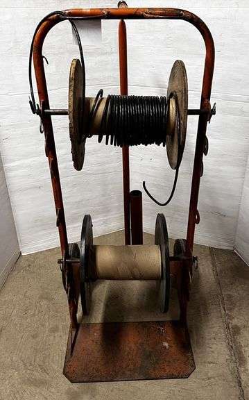 Electrician spool cart/dolly, 23"W x 23"D x 47"H, excellent, nice ...