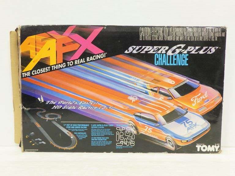 AFX slot car set with cars super G-Plus, both cars are in set includes ...