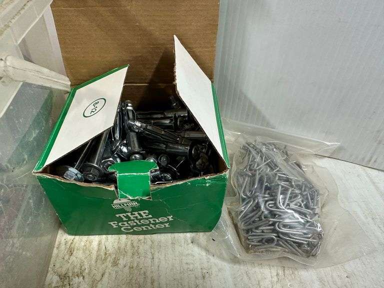Assorted hardware, includes: Box of wall anchors, 2-3" Swivel casters ...