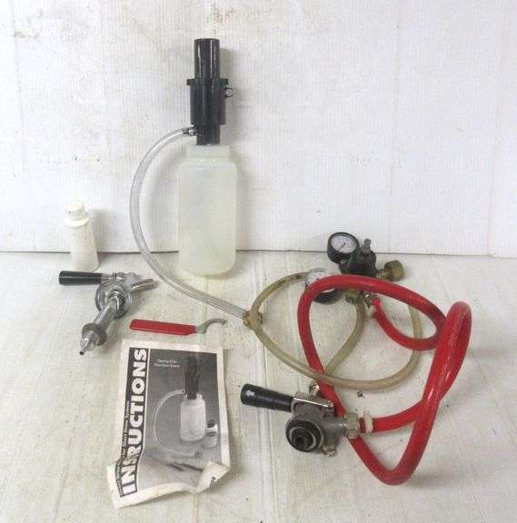 Tap system for kegs, tap, gauges, cleaning kit for line faucet with ...