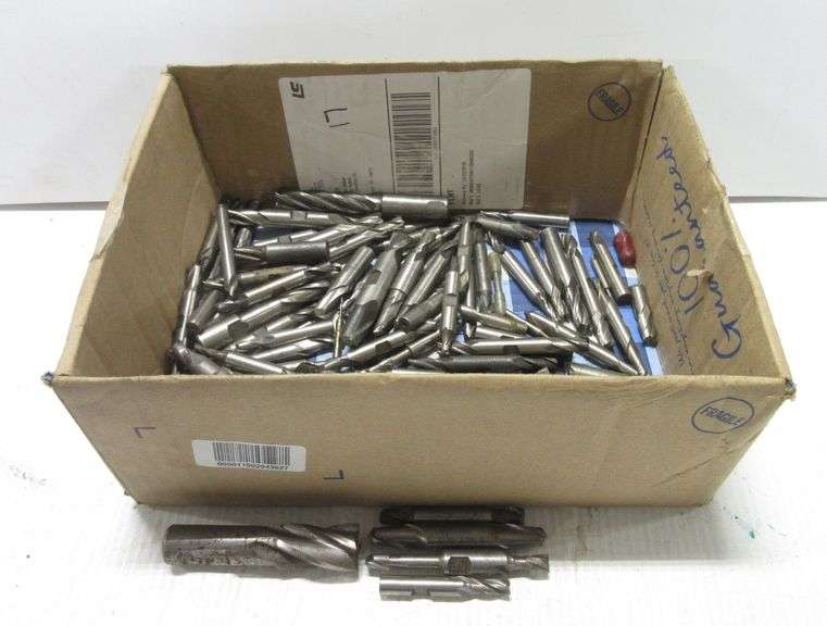 Box of small end mills, good - Albrecht Auction Service