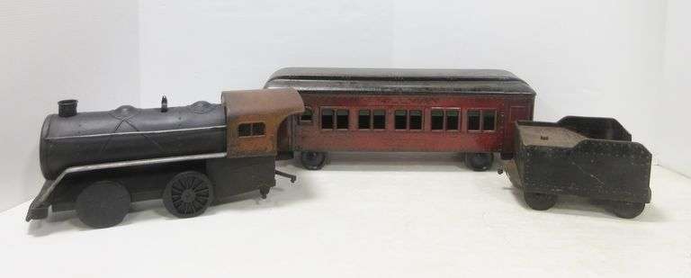 1930's Cor-Cor train set, includes: Steam engine, Coal car, and Pullman ...