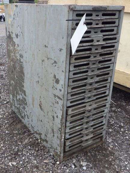 Remington rand kardex flat file box, 25" x 24" x 10 1/2", has heavy ...