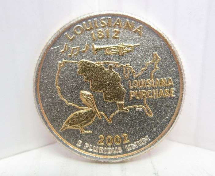 Louisiana 1812-2002 colorized quarter; Kentucky 1792-2001 colorized ...