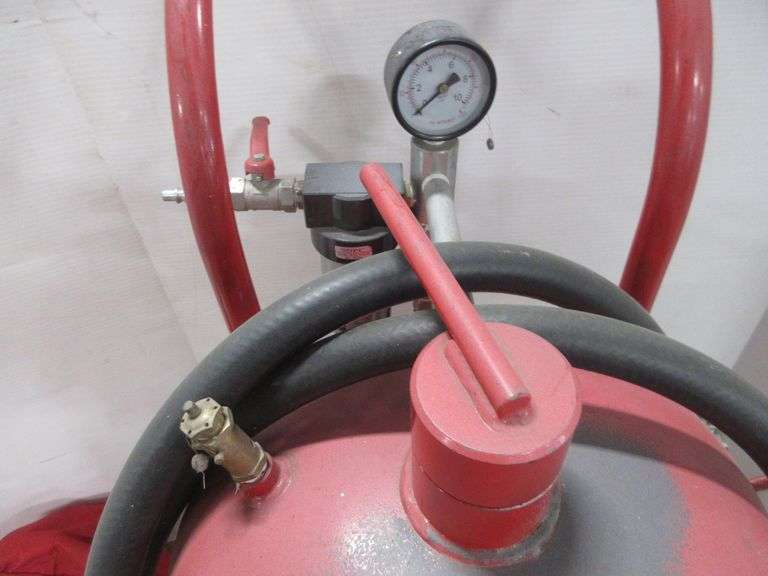 Clarke sandblaster with manual, helmet, face shield, and extra parts ...