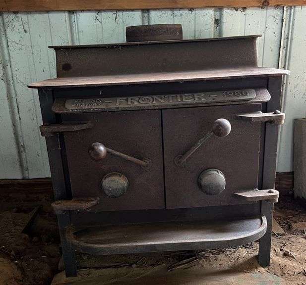 Cast iron stove, Frontier Brand, manufactured 1980, 28" x 23" x 29 ...