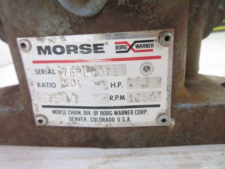 Morse Gear reducer box, borg warner, good, works, 60:1 ratio - Albrecht ...