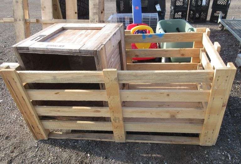 (2) Shipping crates, 29" x 56"H and 24" x 24" x 20"H, great for reuse ...