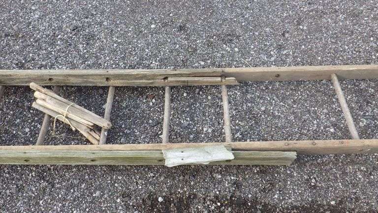 24' Hay Mow ladder, missing a couple steps, but extra ladder included ...