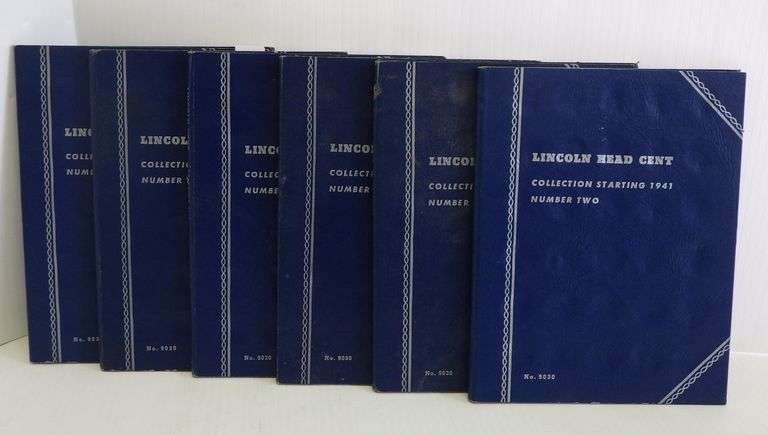 (13) Whitman collector coin books, includes: 6- Lincoln Head cent No ...
