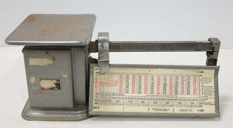 Hanson antique food scale, 17"W - Albrecht Auction Service